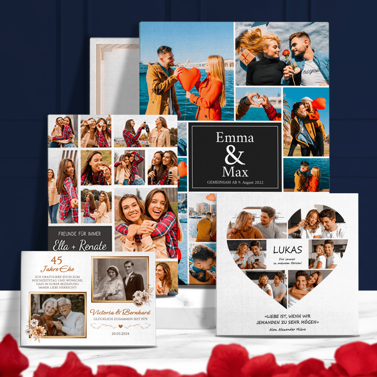 Collage auf Leinwand – personalisierte Geschenke auf adamell.de